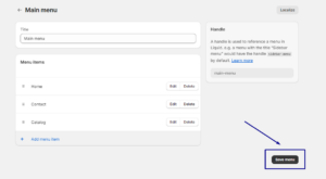 How to Edit Menu in Shopify